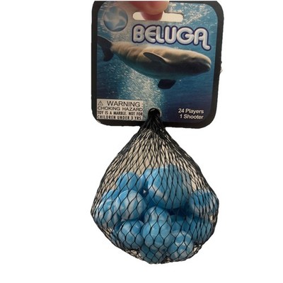 Mega Marble BELUGA MARBLE NET 24 Player Marbles & 1 Shooter Marble ...